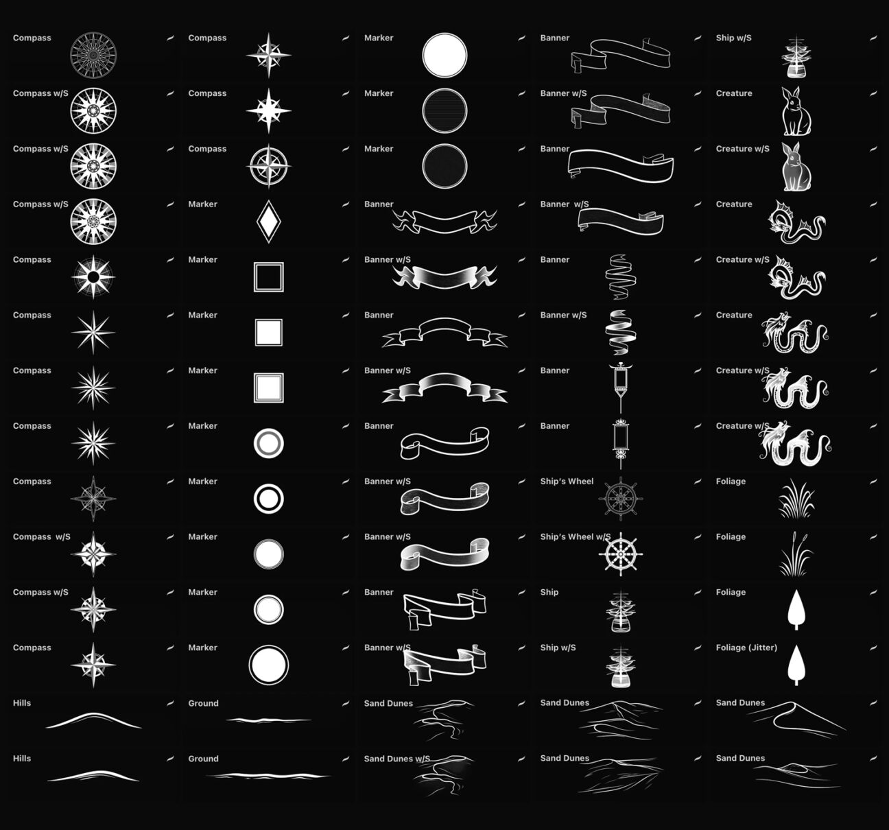 Cartography II Procreate Brushes - GraphicsBunker