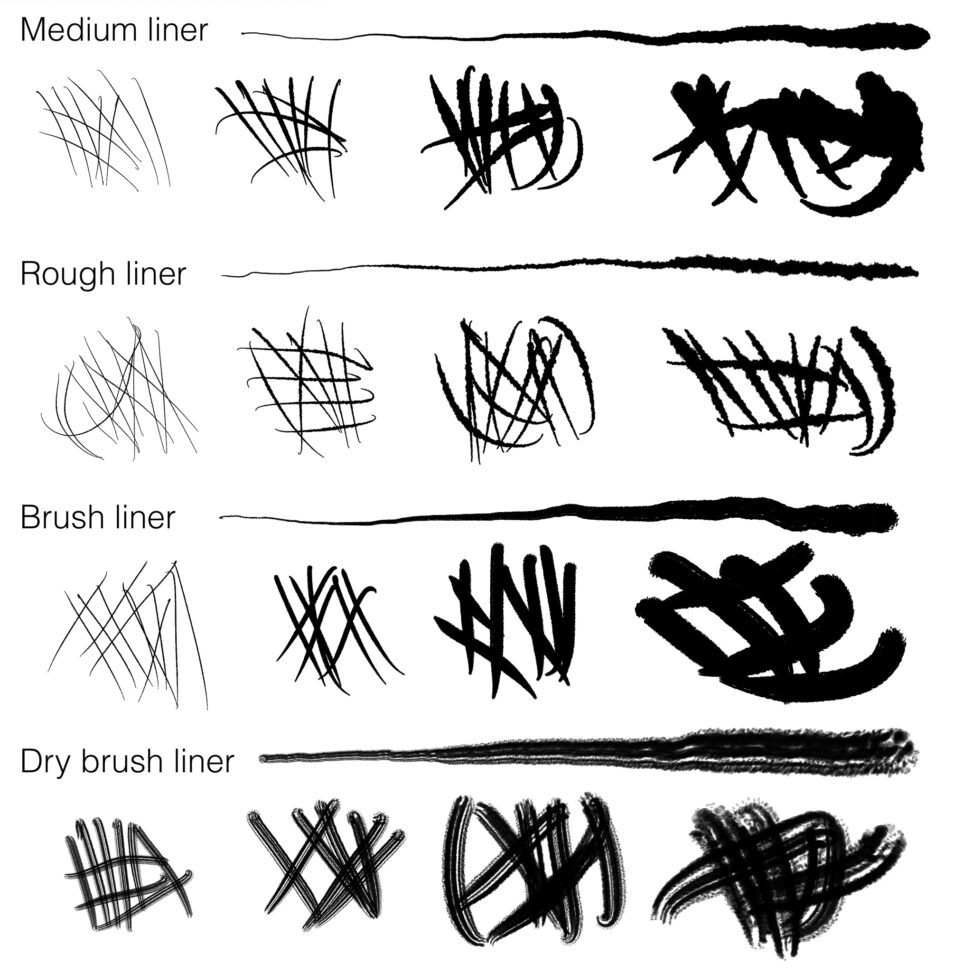 Comic Inking Brushes Procreate - GraphicsBunker