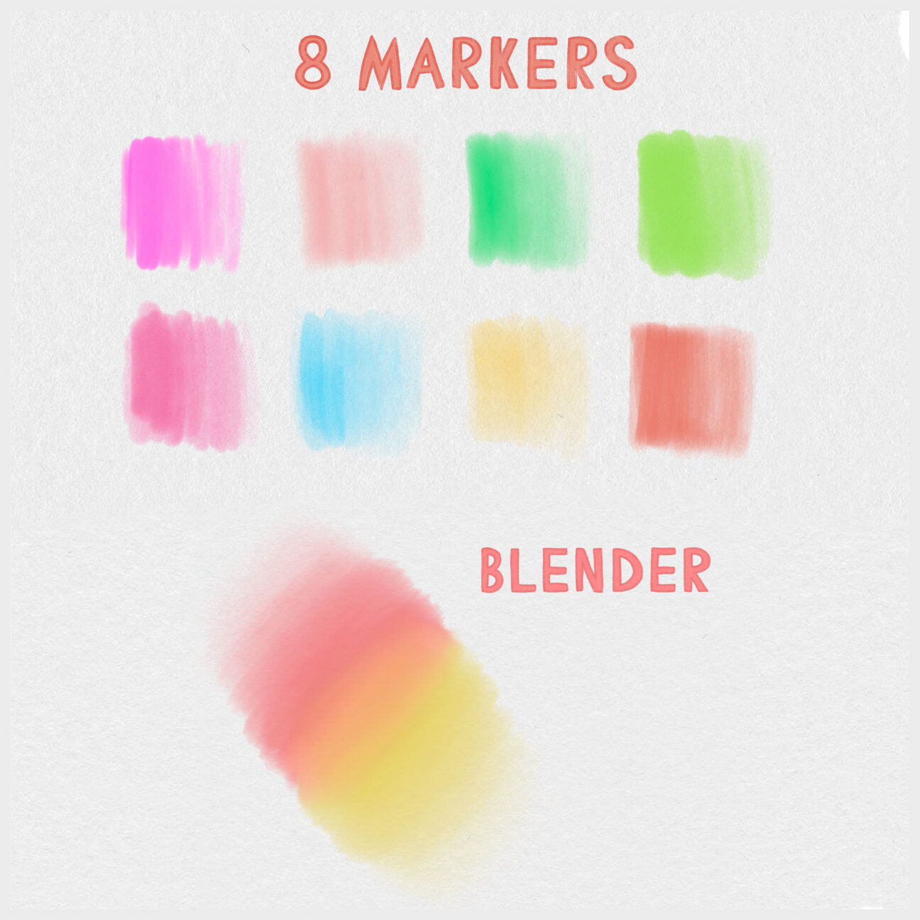 Copic Marker Procreate Brush Set - GraphicsBunker