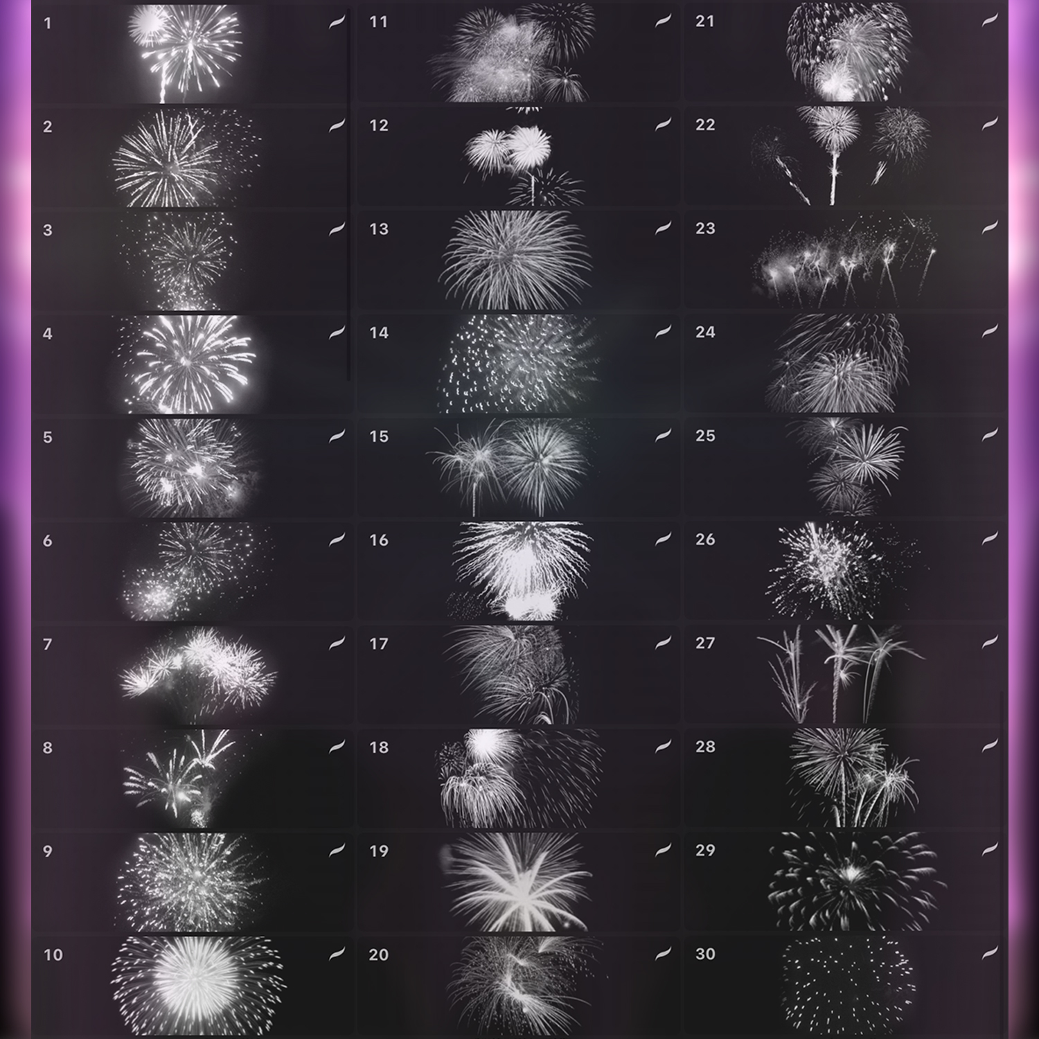 Fireworks Brushes For Procreate - GraphicsBunker