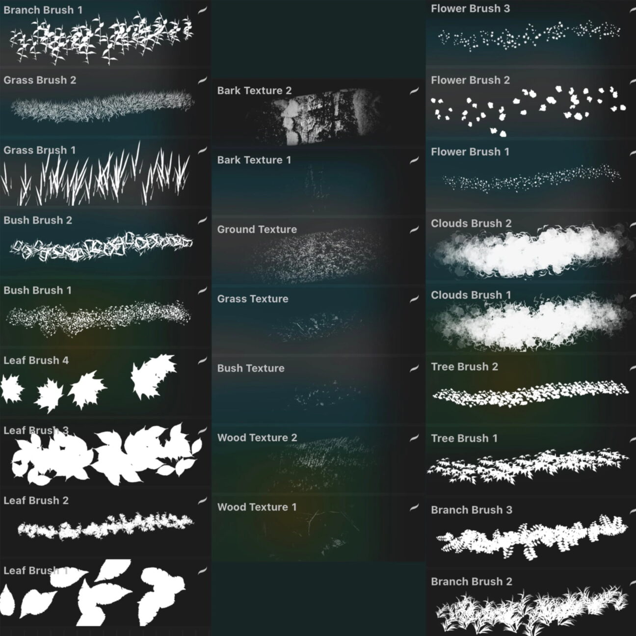 Floral & Leaf Procreate Brushes - GraphicsBunker