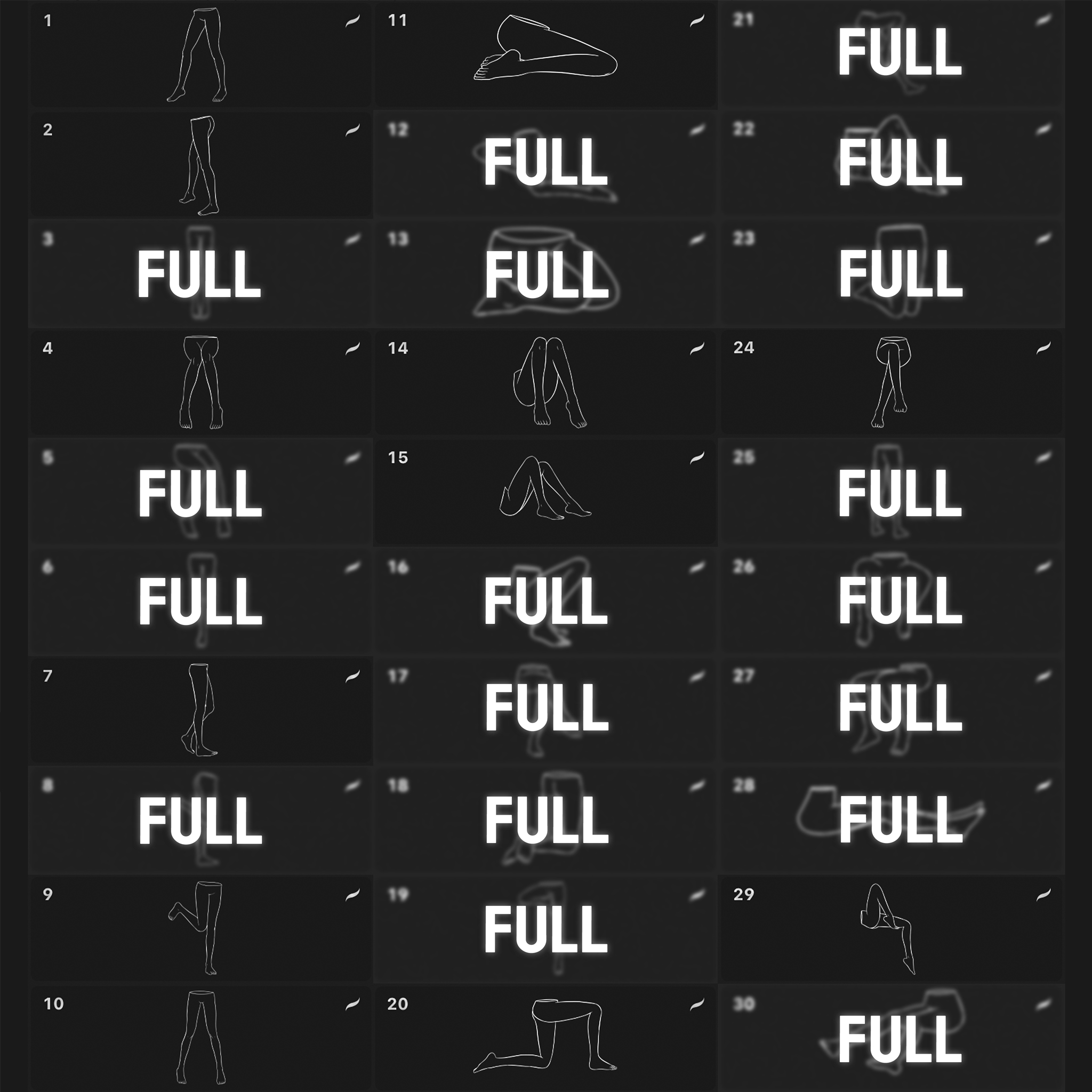 Legs Stamps Procreate Brushes - GraphicsBunker