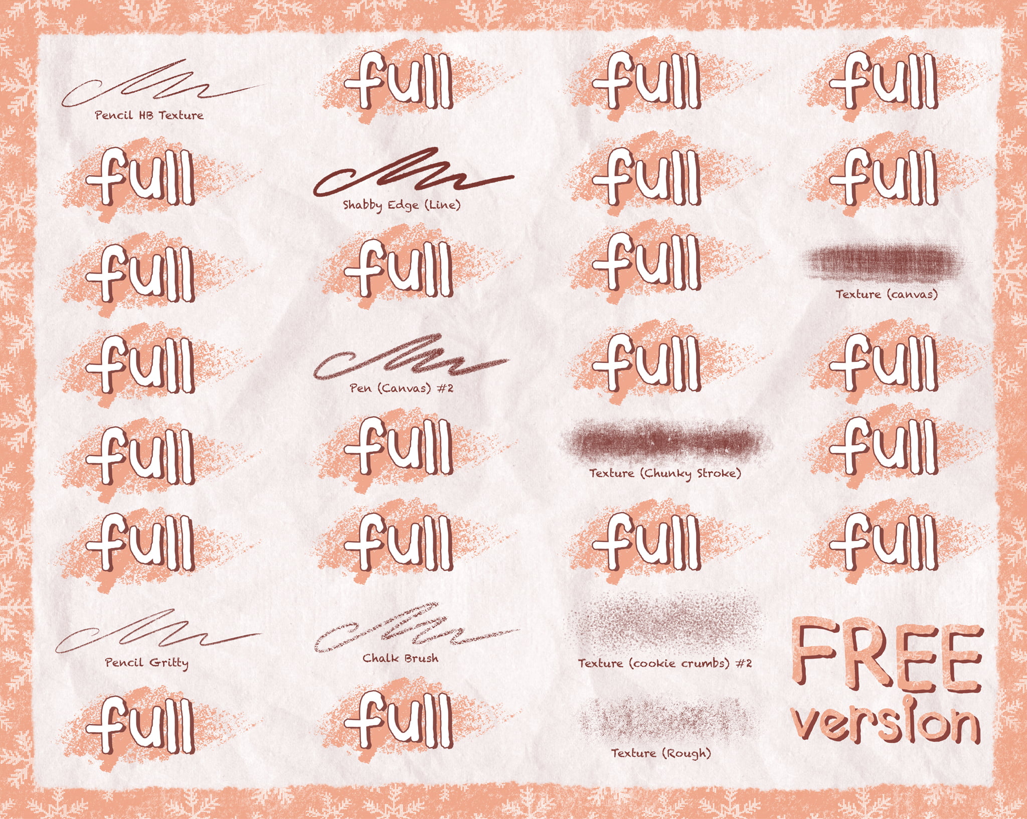 Lineart Textured Procreate Brushes - GraphicsBunker