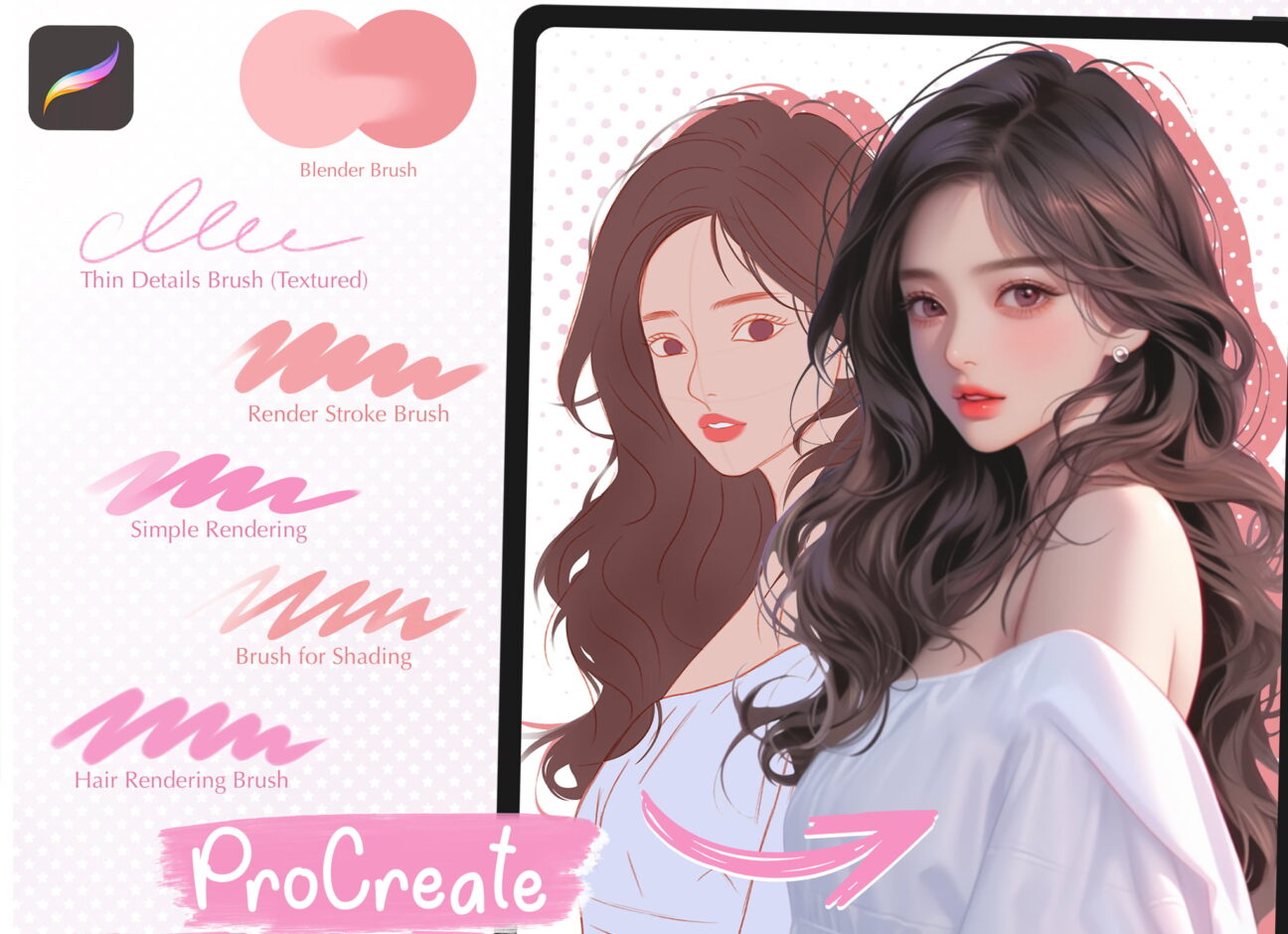 Rendering Procreate Brushes - GraphicsBunker