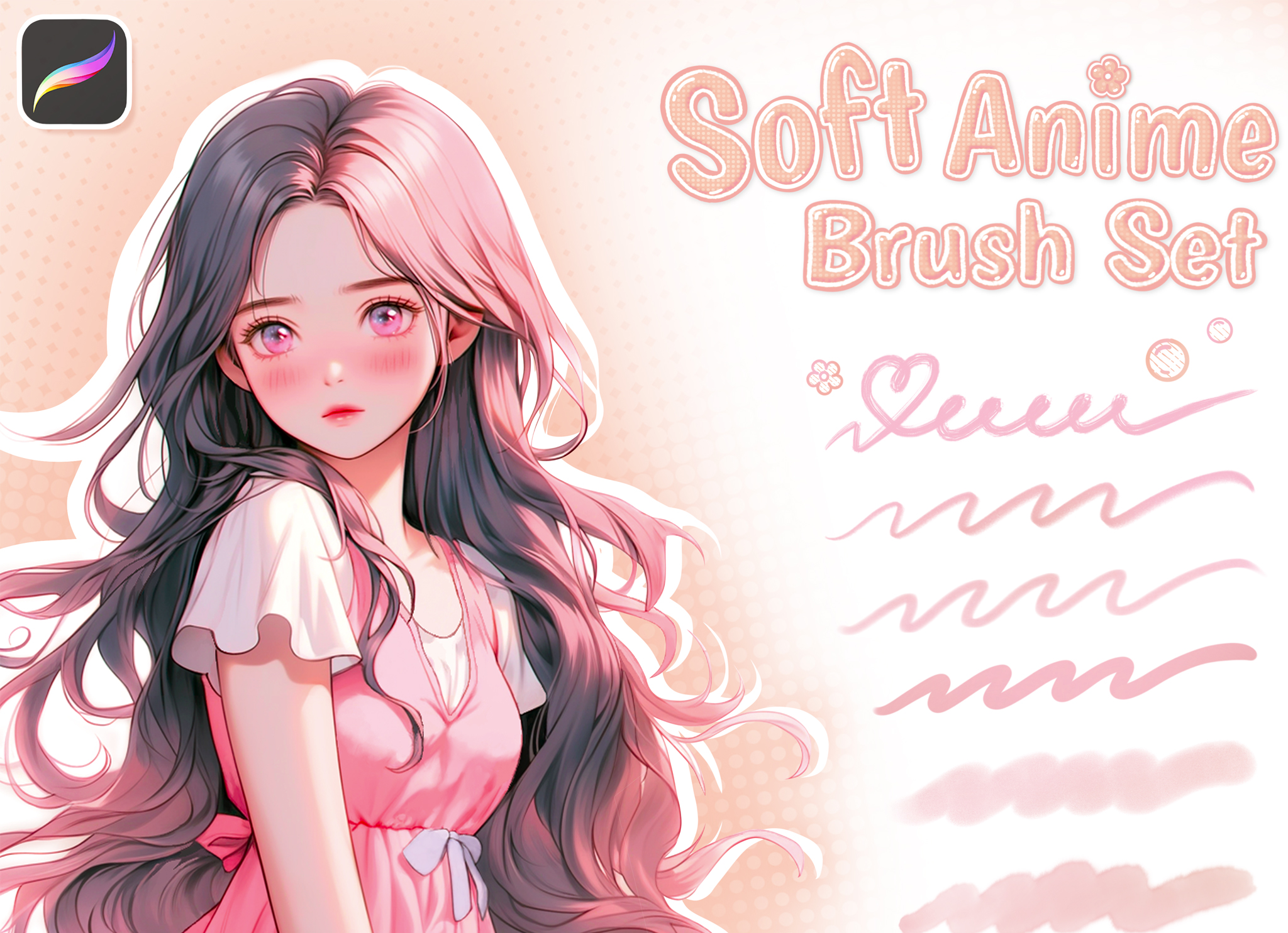 Soft Line Sketch Procreate Brushes - GraphicsBunker