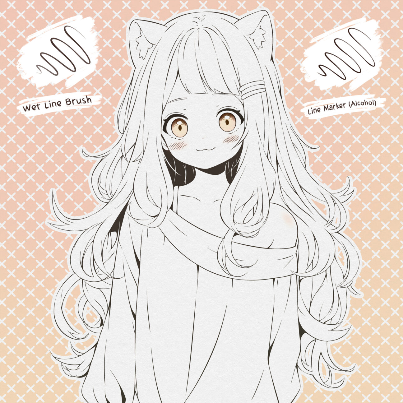 Soft Lineart Brushes Procreate - GraphicsBunker