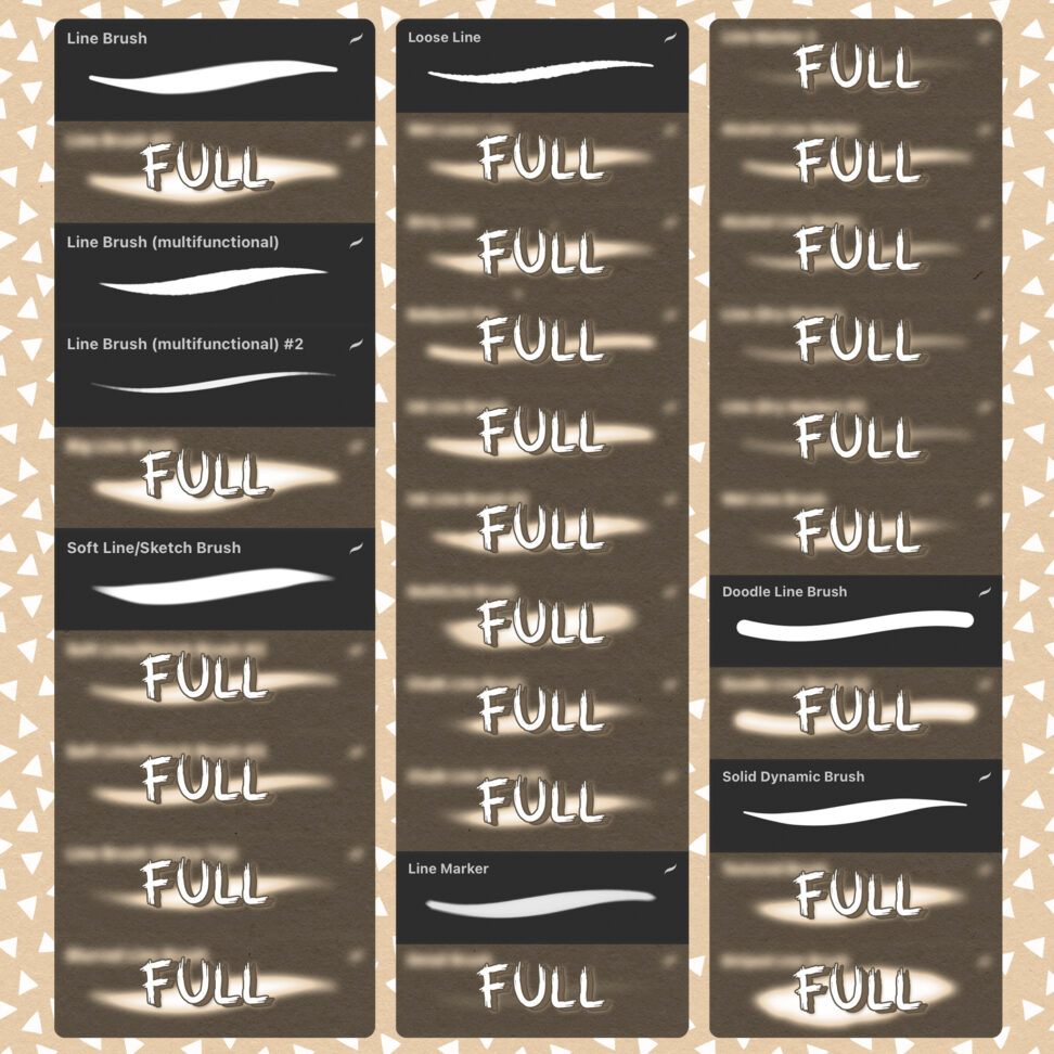 Soft Lineart Brushes Procreate - GraphicsBunker
