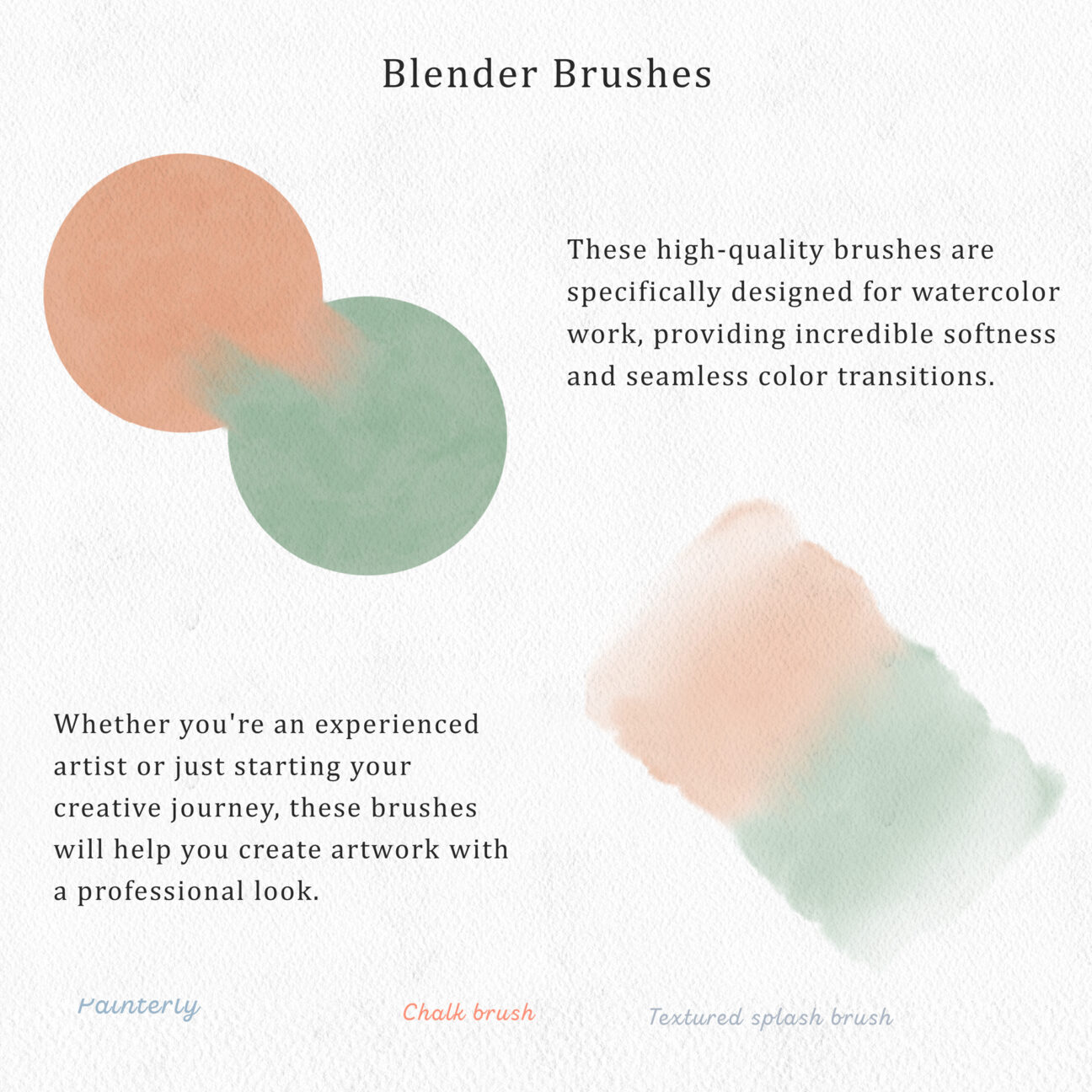 Triton Watercolor Procreate Brushes - GraphicsBunker