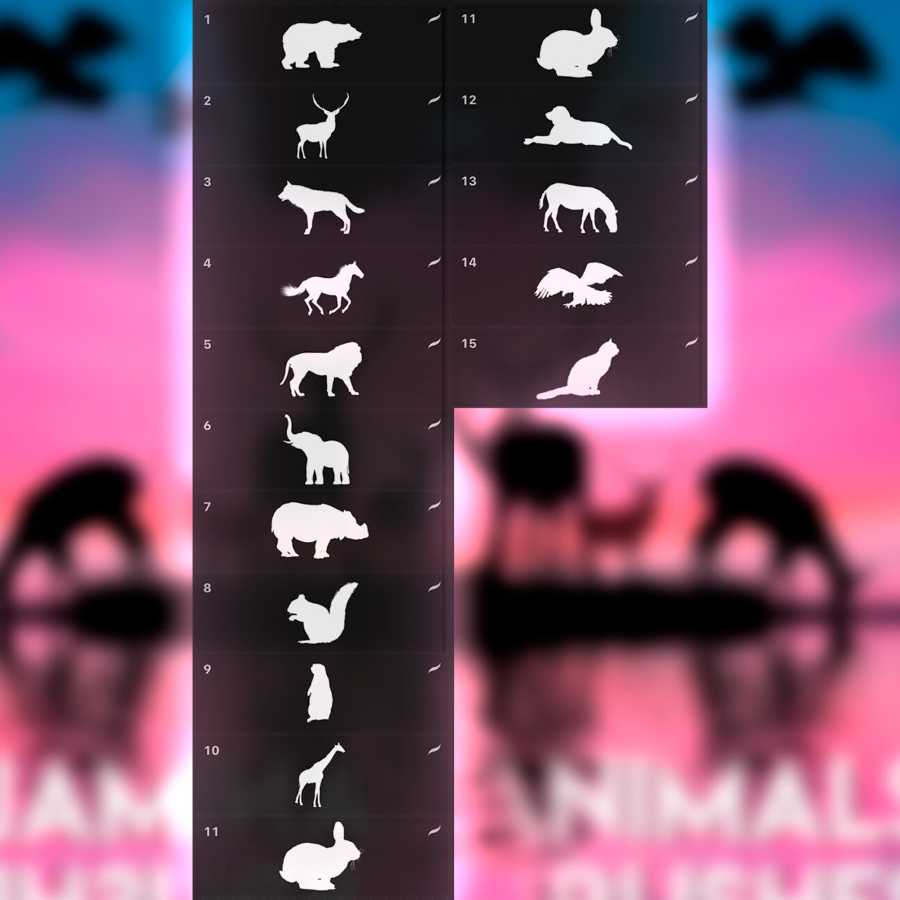 Animals Brushes For Procreate - GraphicsBunker