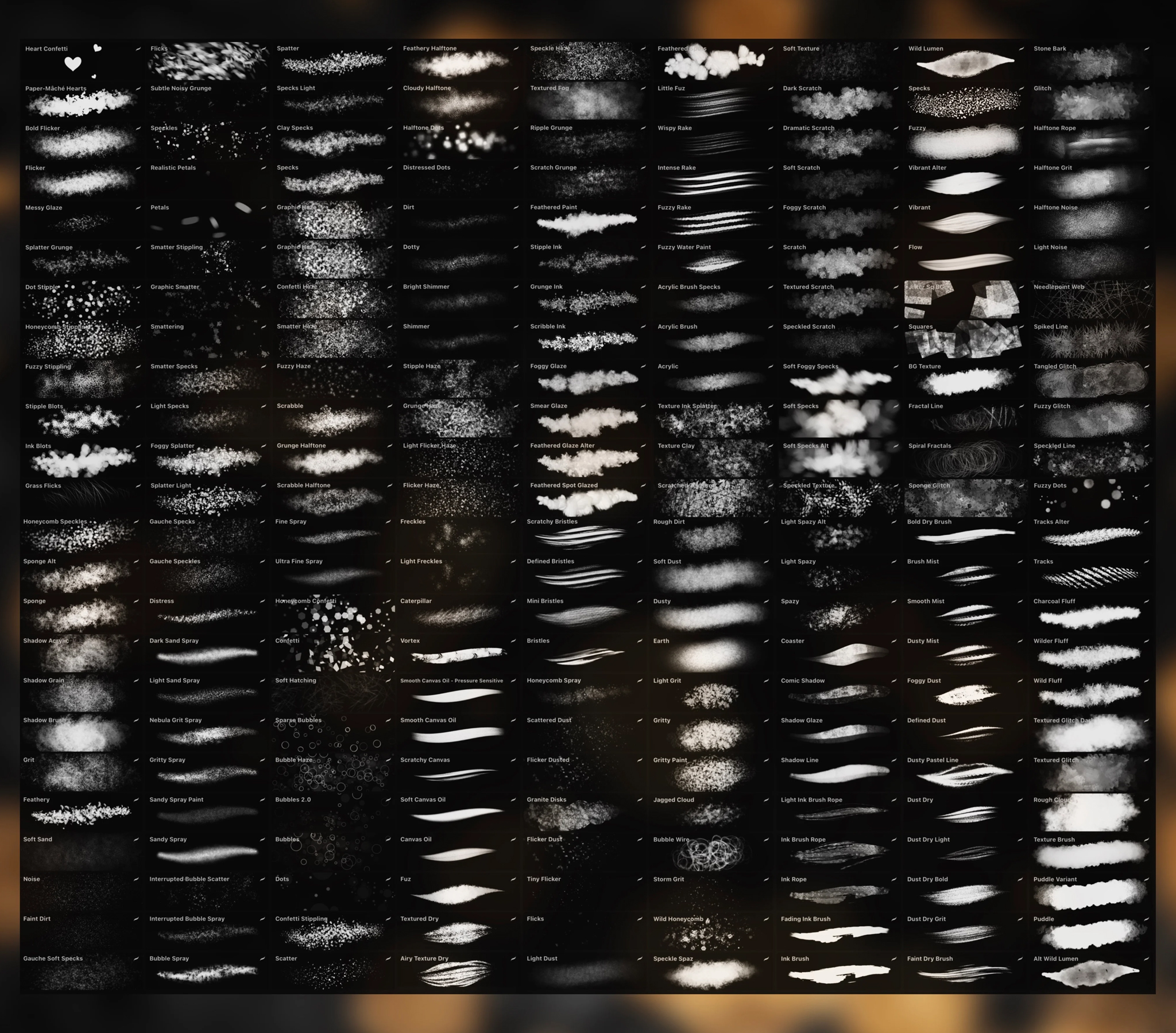 Assorted Texture Brushes Procreate - GraphicsBunker