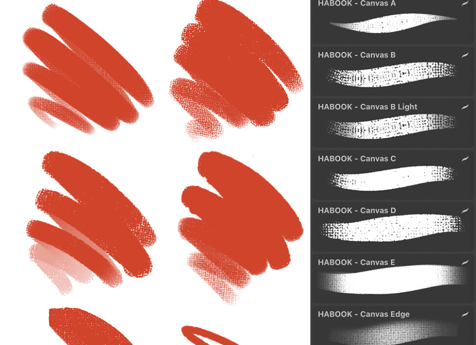 Canvas Brushes For Procreate - GraphicsBunker