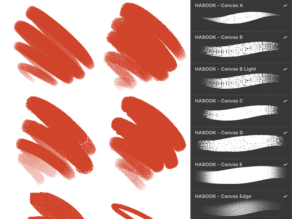 Canvas Brushes For Procreate - GraphicsBunker