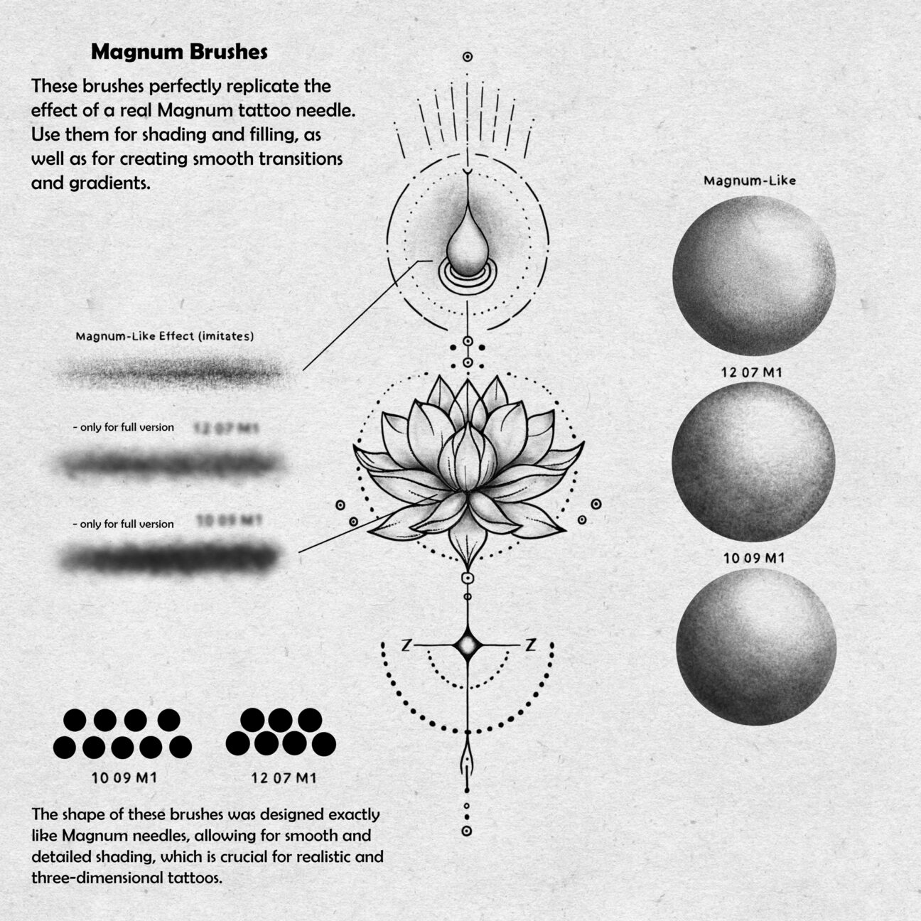 Essential Tattoo Brushes Procreate - GraphicsBunker