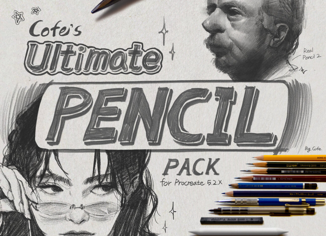 Ultimate Pencil Pack Procreate - GraphicsBunker