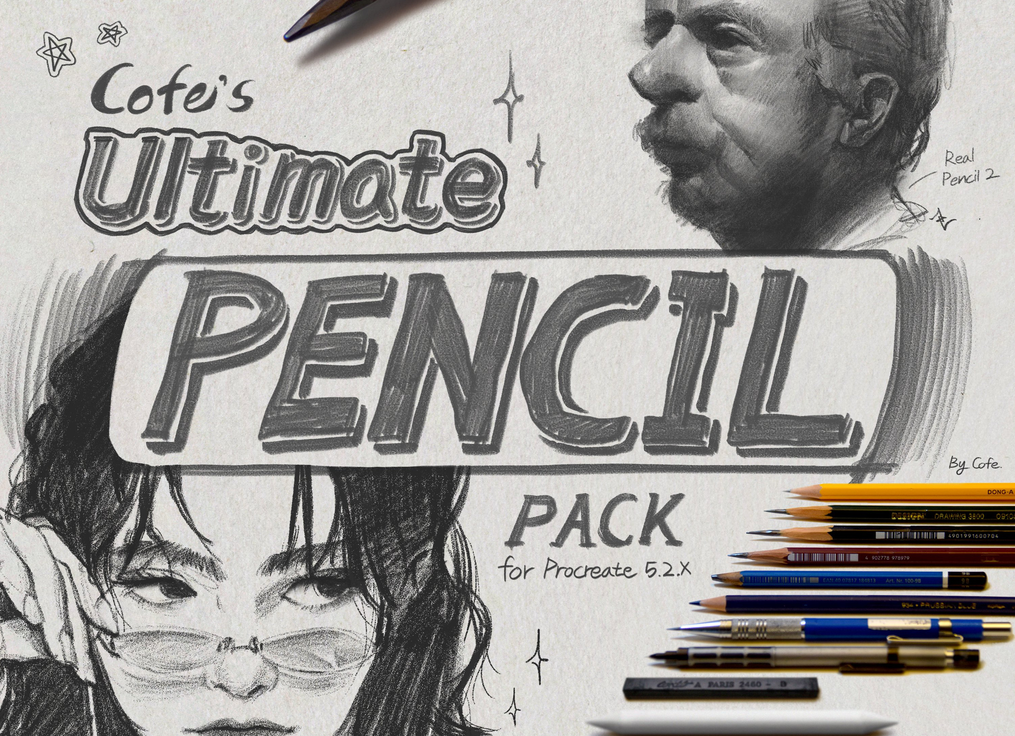 Ultimate Pencil Pack Procreate - GraphicsBunker