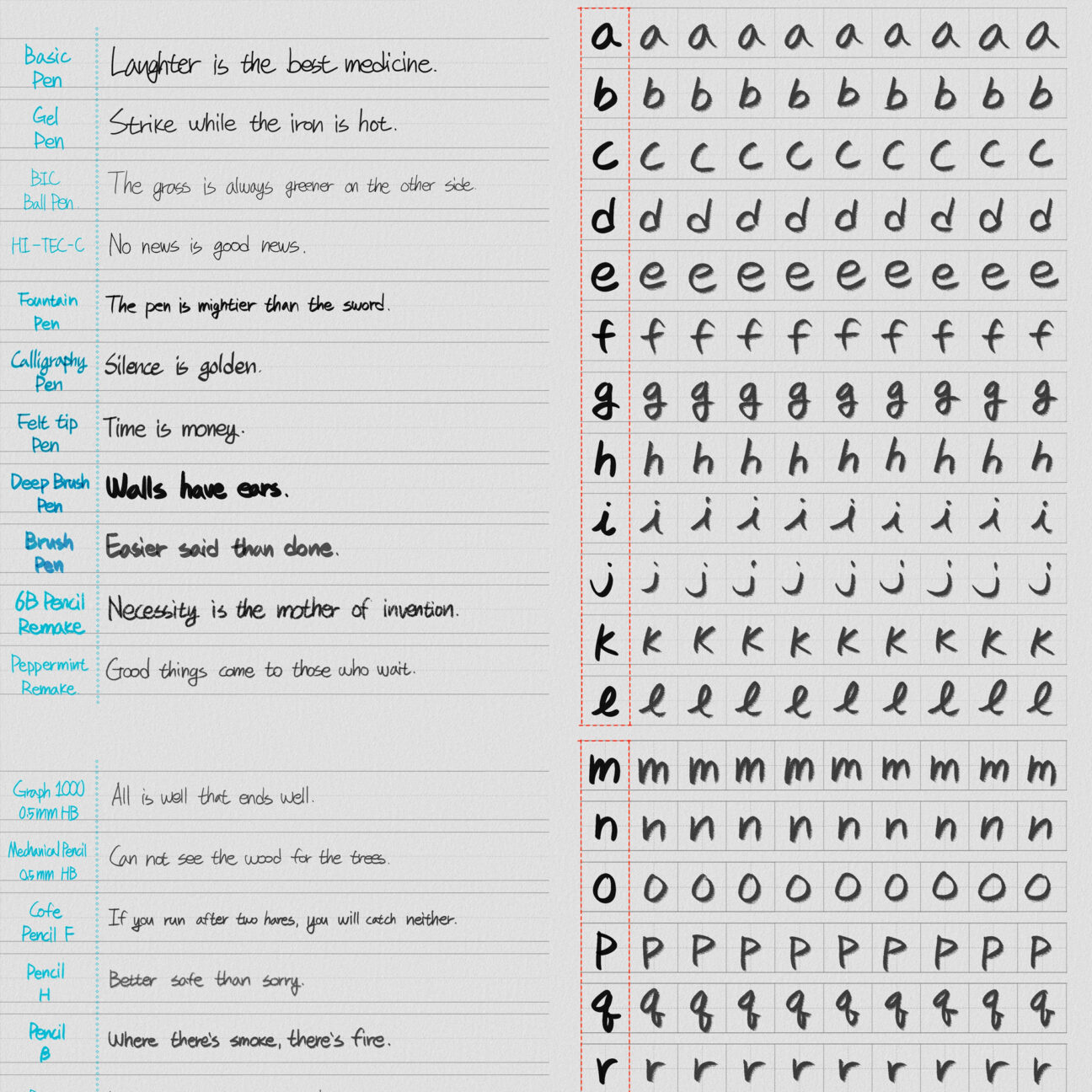 Writing Implement Procreate Pack - GraphicsBunker