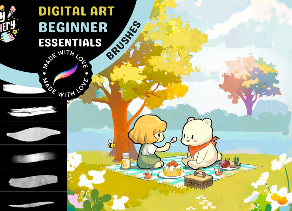 Basic Procreate Brush Set Graphicsbunker