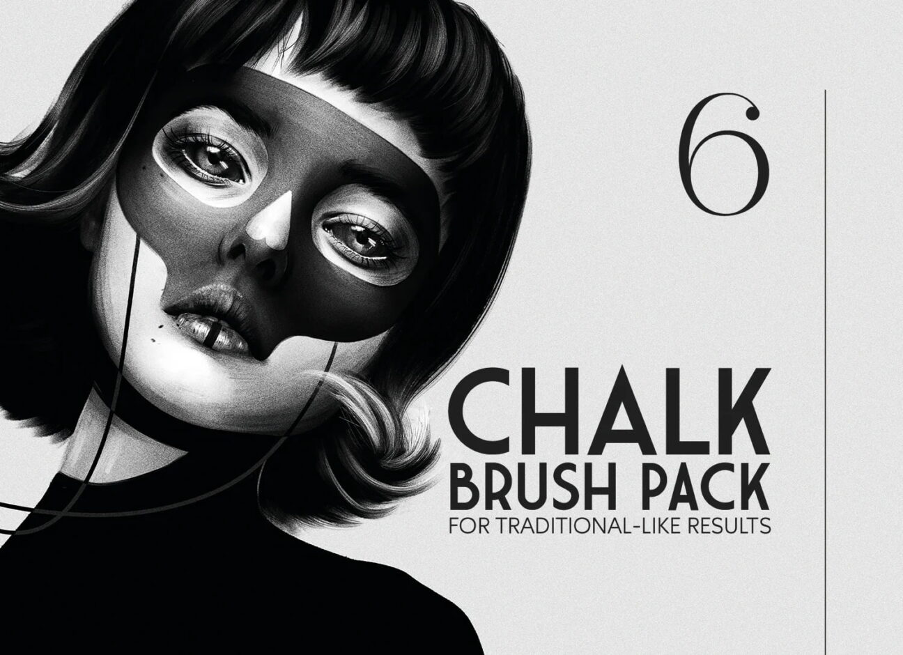 Charcoal Brush Set Procreate - GraphicsBunker