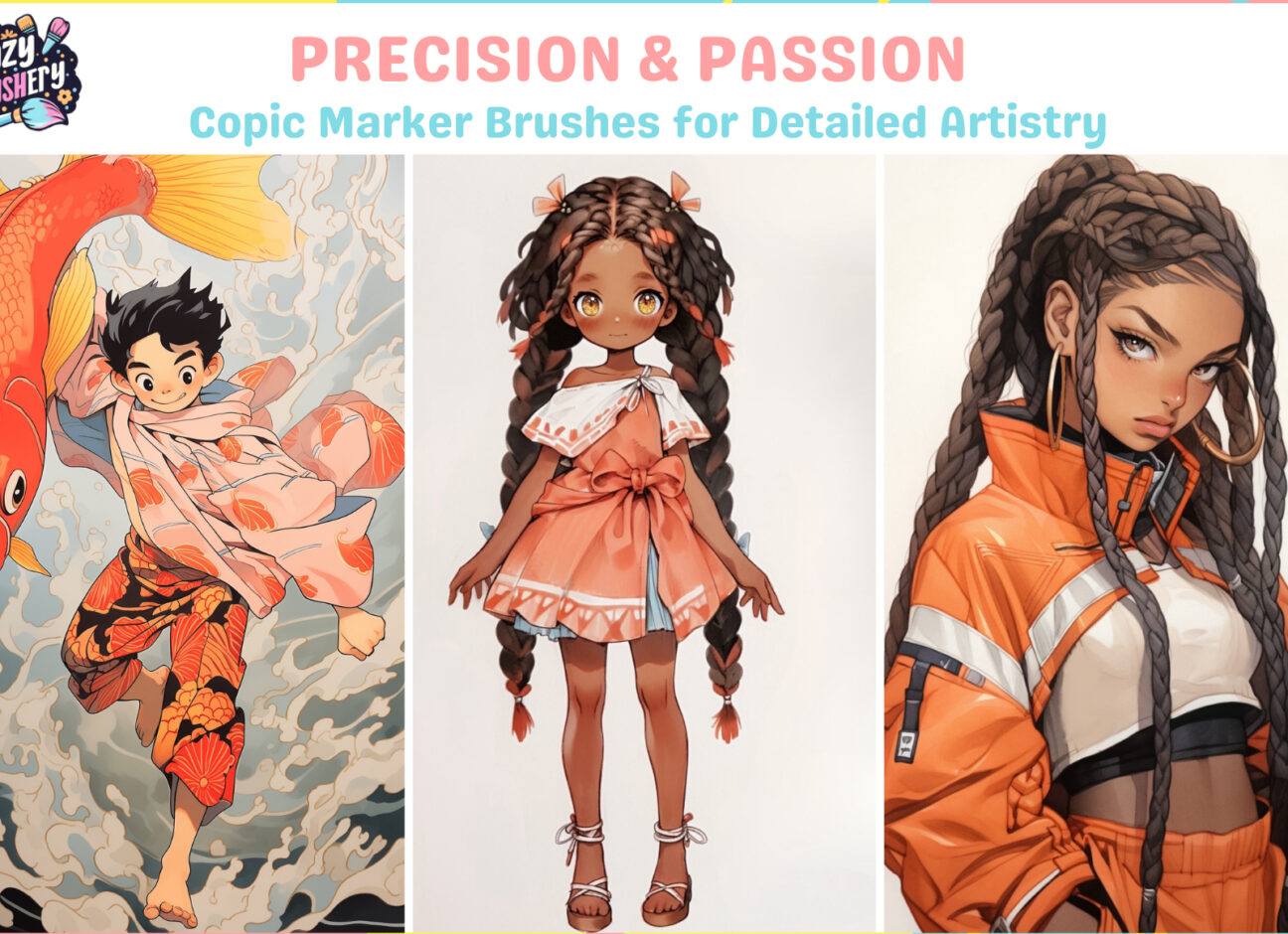 Copic Marker Brushes For Procreate - GraphicsBunker