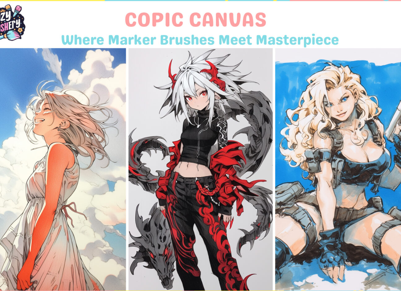 Copic Marker Brushes For Procreate - GraphicsBunker