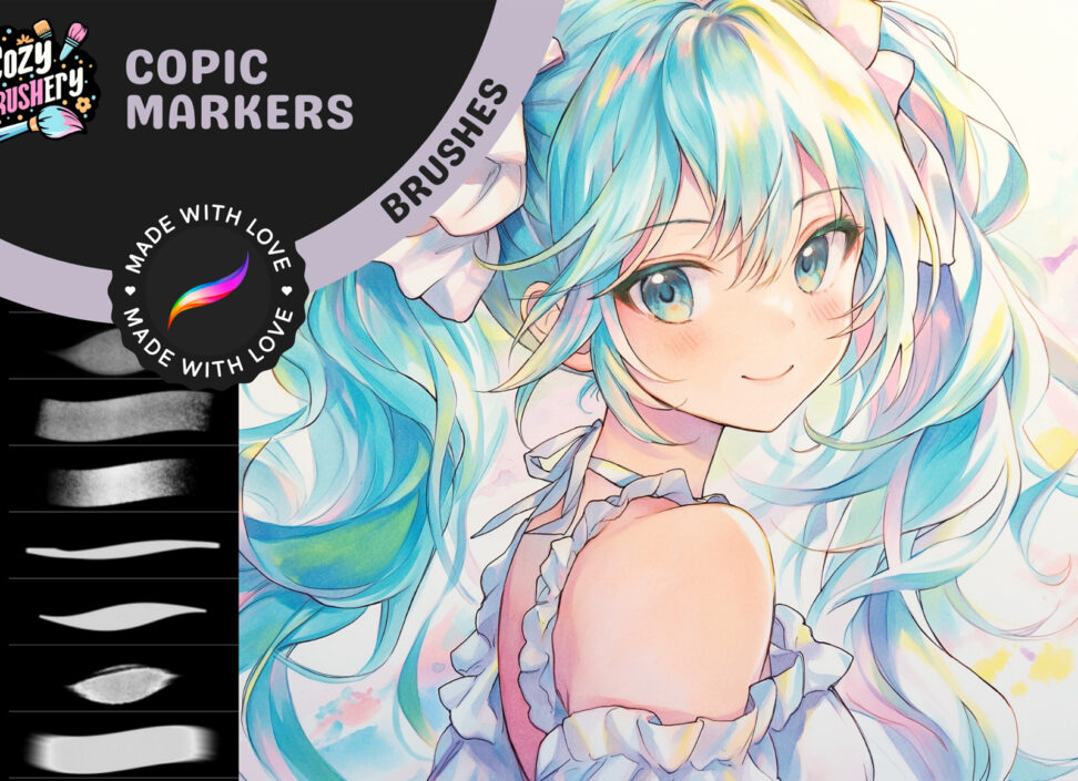 Copic Marker Brushes For Procreate - GraphicsBunker