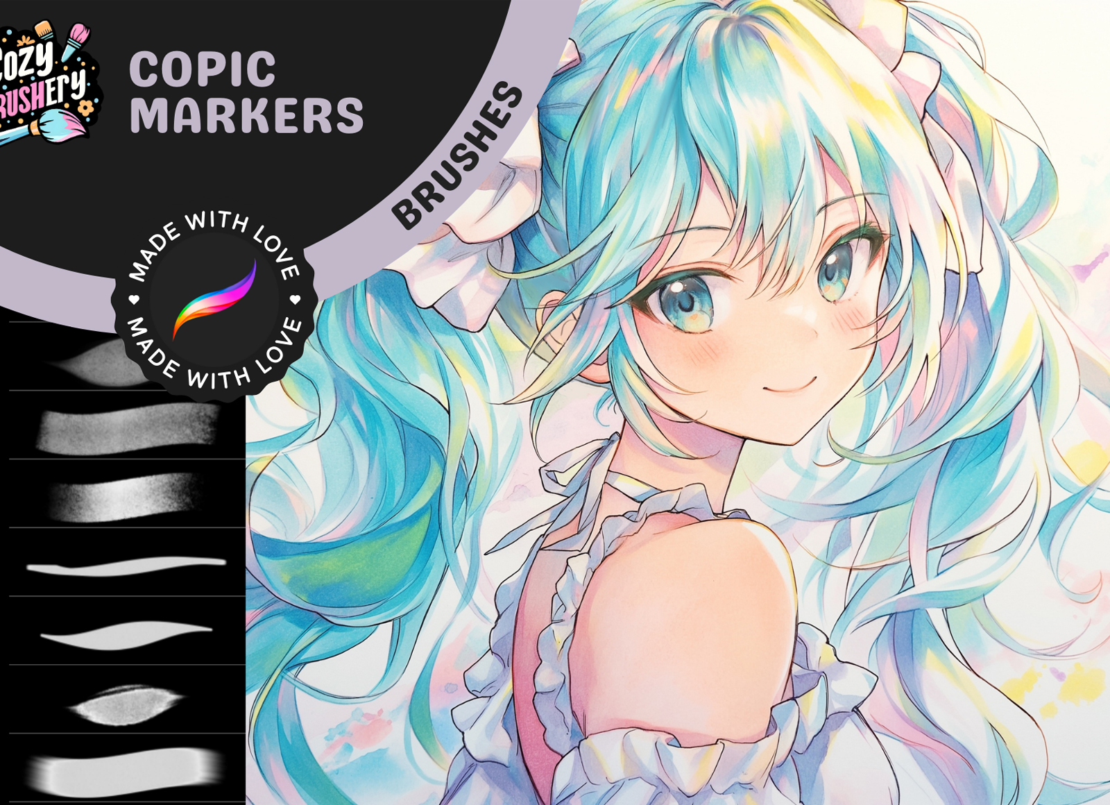 Copic Marker Brushes For Procreate - GraphicsBunker