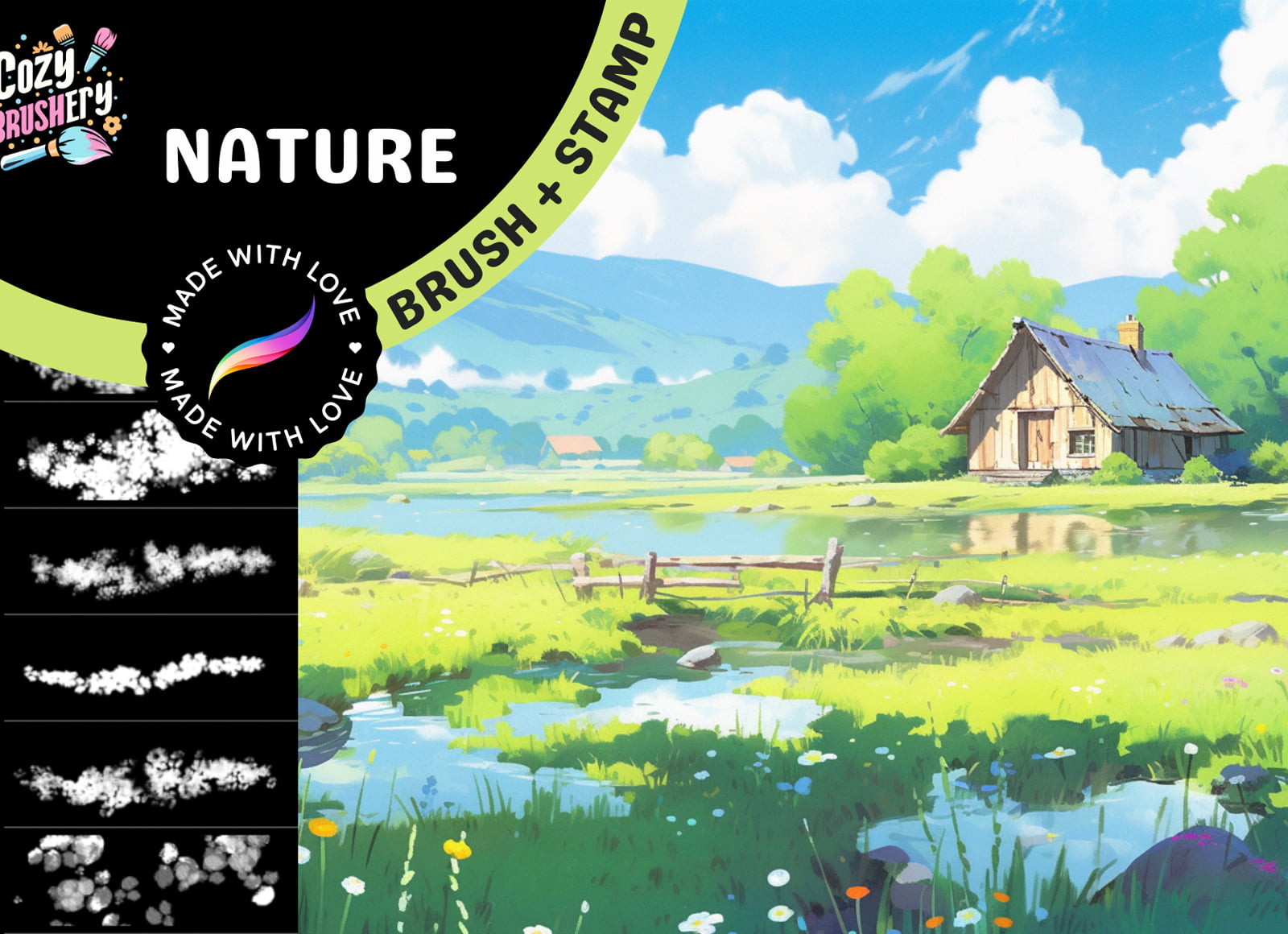 Nature Brush Pack For Procreate - GraphicsBunker