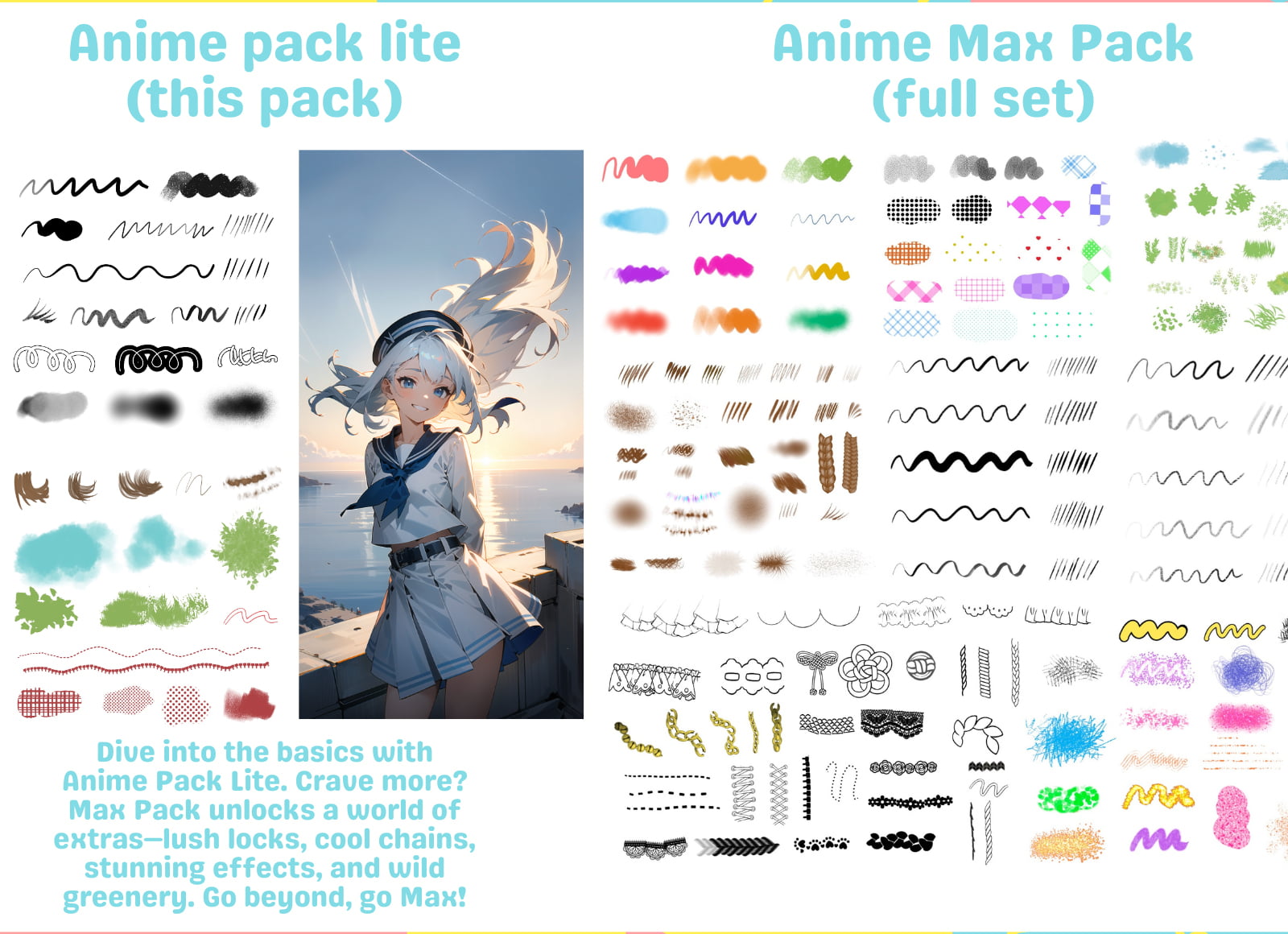 Portrait & Body Procreate Brushes - GraphicsBunker