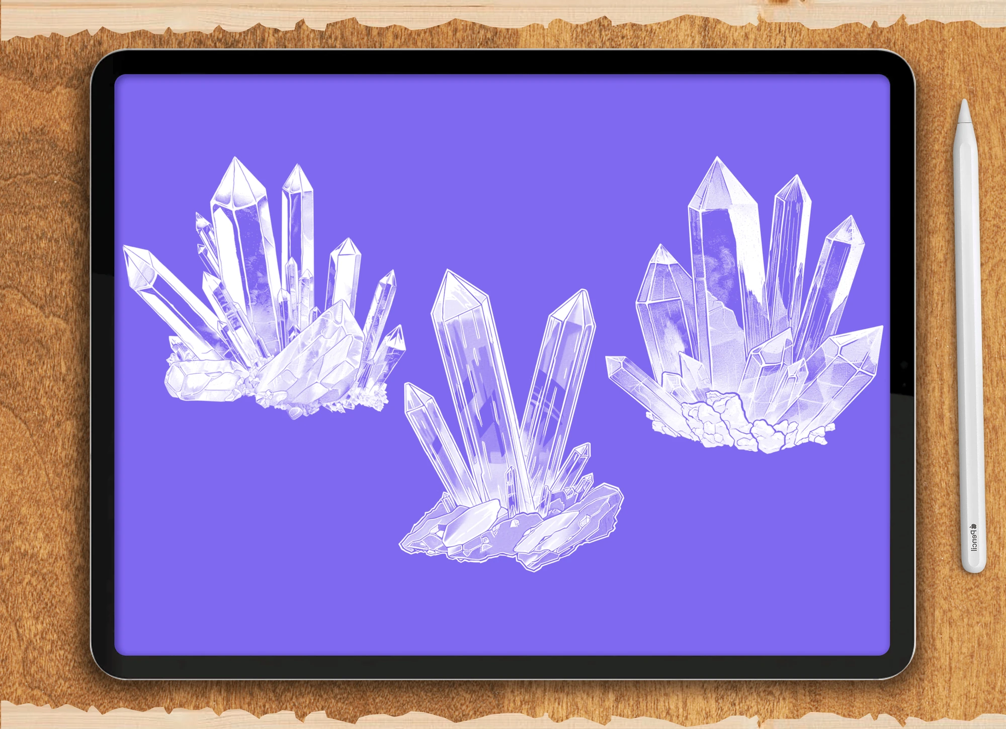 Crystal Brushes For Procreate - GraphicsBunker