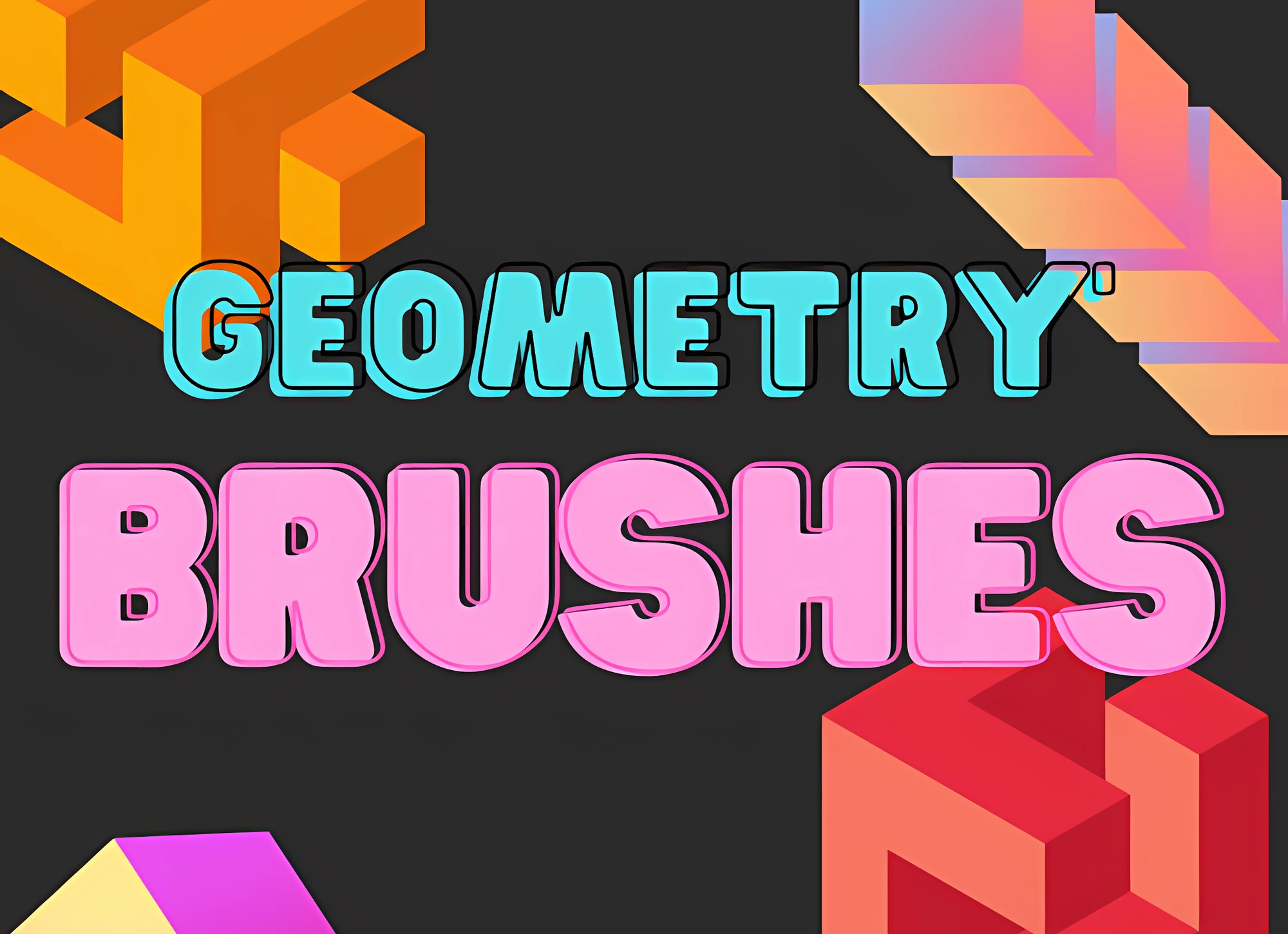 Geometry Texture Procreate Brushes - GraphicsBunker