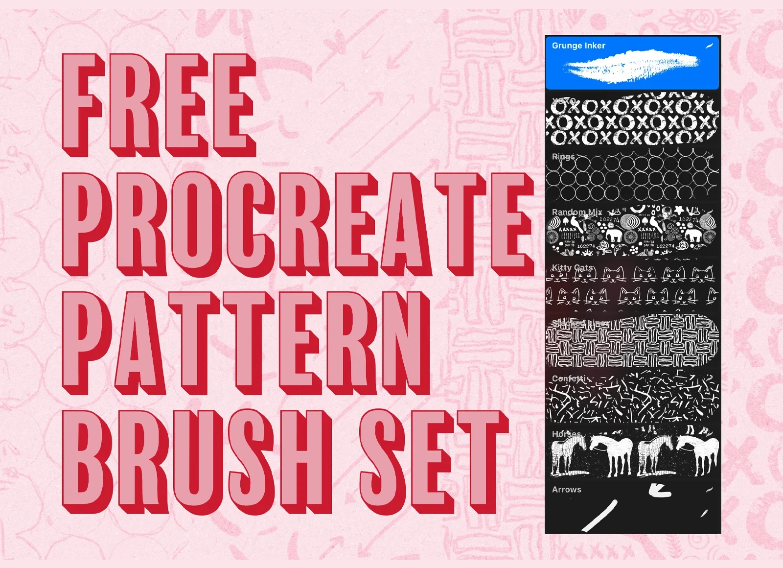 Procreate Pattern Brush Set - GraphicsBunker