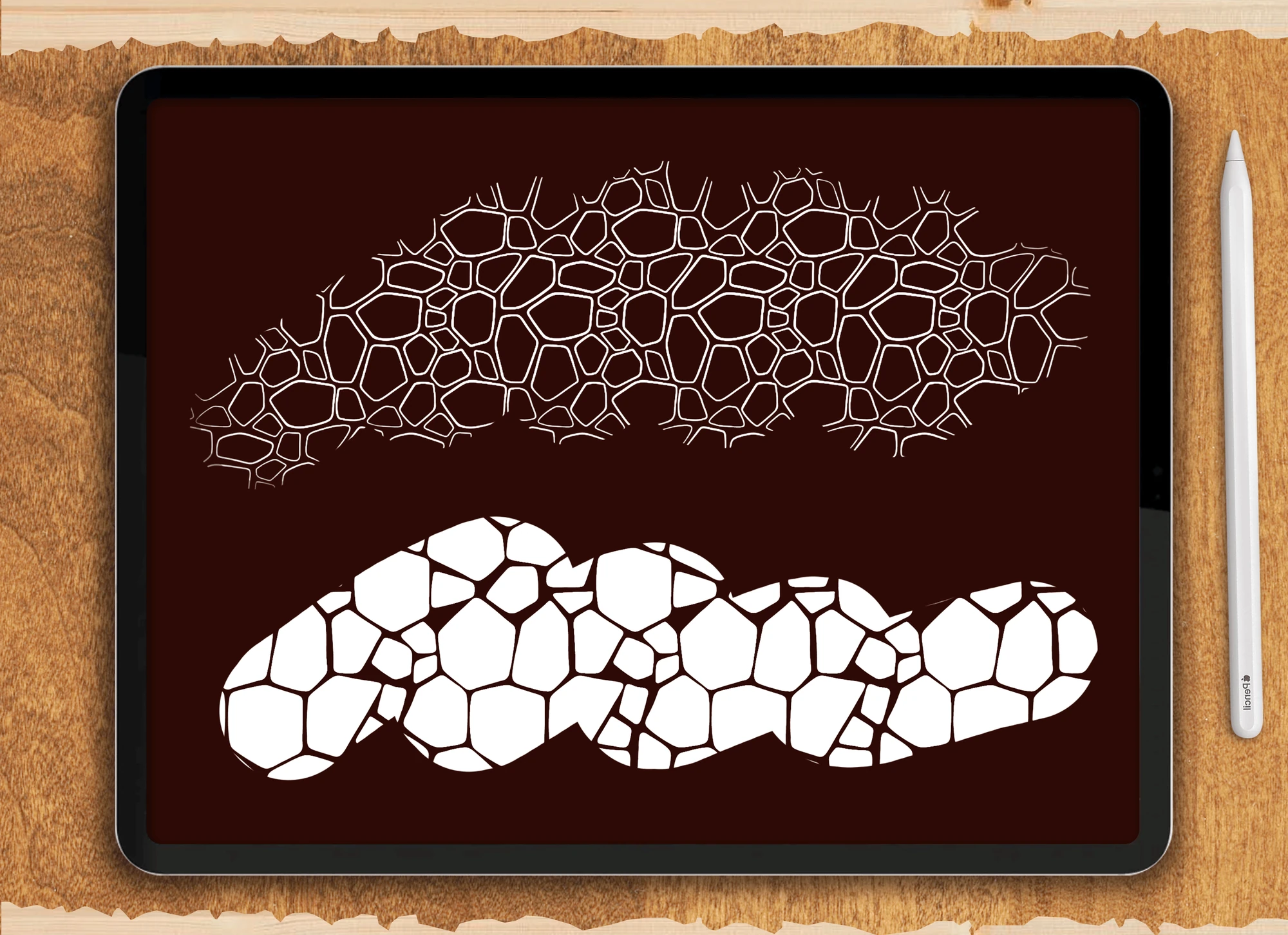 Dragon Scale Procreate Brushes - GraphicsBunker