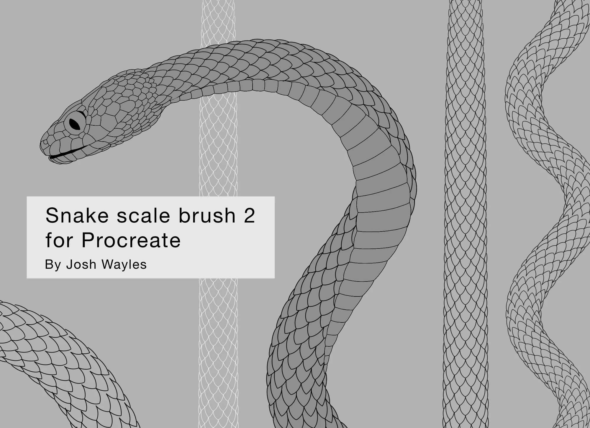 Snake Scale Procreate Brush 2 - GraphicsBunker